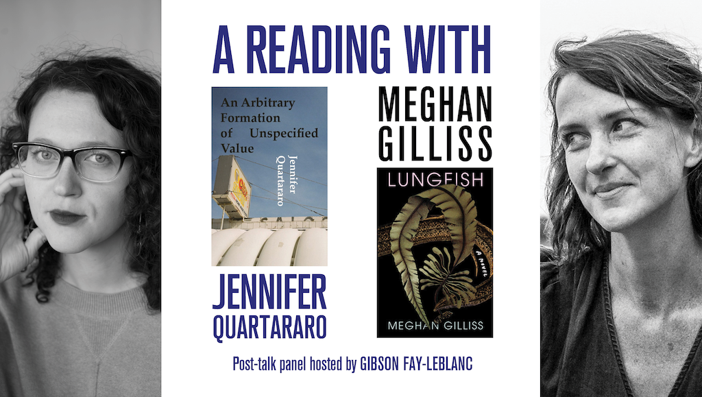 A Reading With: Meghan Gilliss and Jennifer Quartararo – SPACE