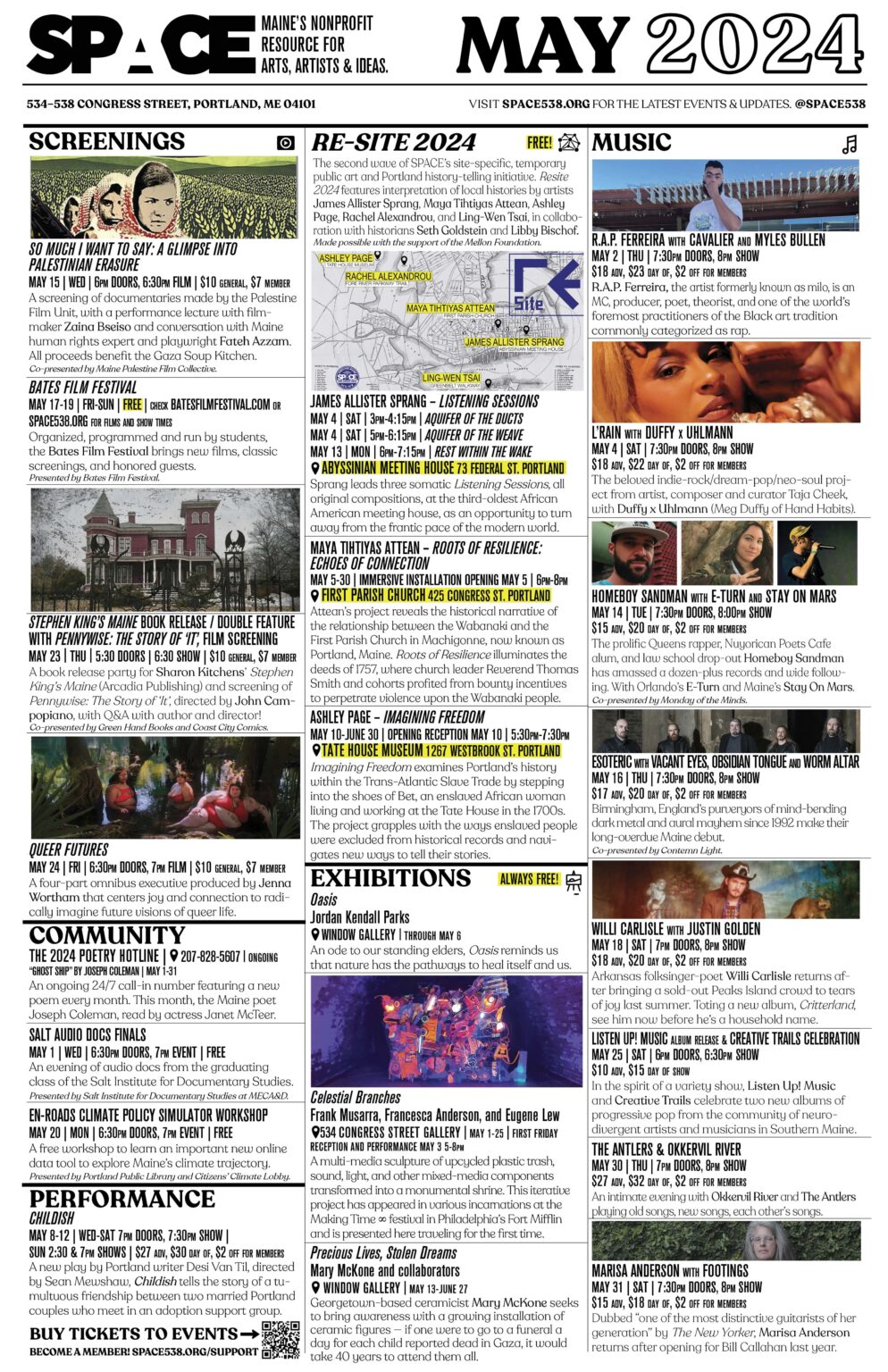 The May Calendar is here – SPACE